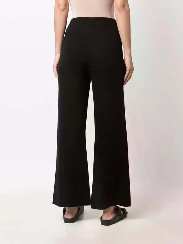 PAULA Ribbed Cashmere Flared Trousers
