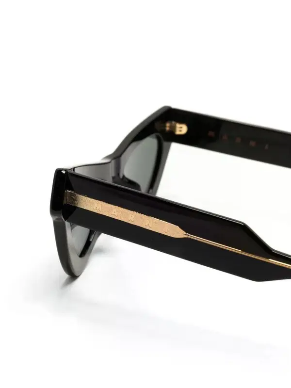 Marni Fairy Pool Triangular-frame Sunglasses - Black