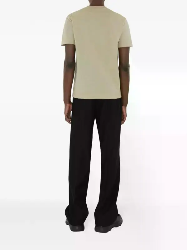 Burberry Ekd-embroidered Cotton T-shirt - Neutrals