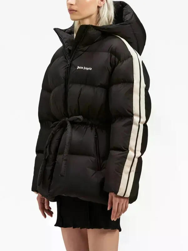 Palm Angels Logo-print Belted Down Jacket