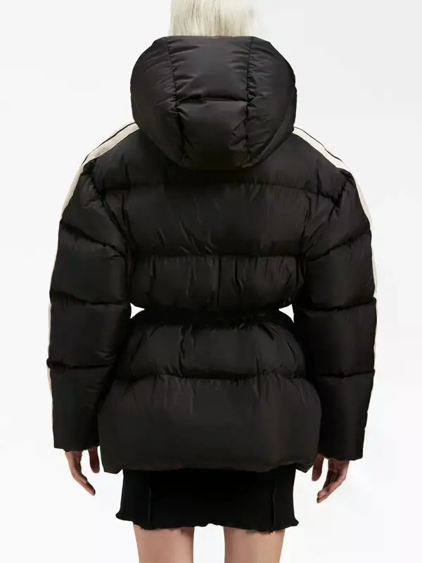 Palm Angels Logo-print Belted Down Jacket