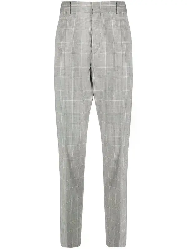 MARANT Check-print Cotton Tailored Trousers