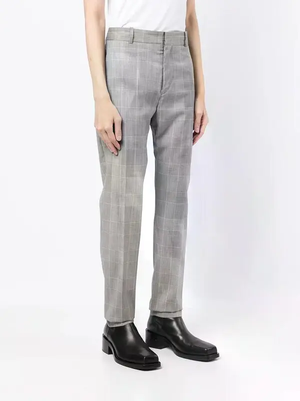 MARANT Check-print Cotton Tailored Trousers