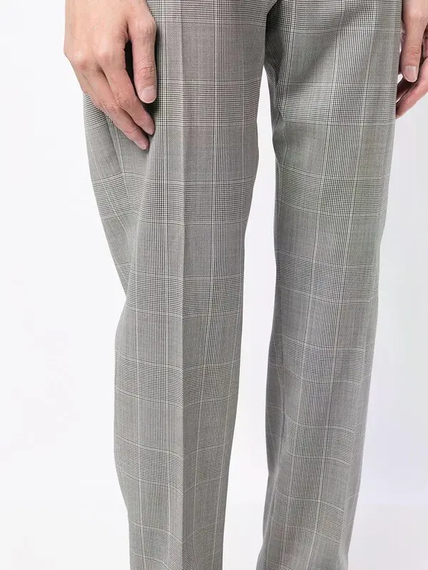 MARANT Check-print Cotton Tailored Trousers