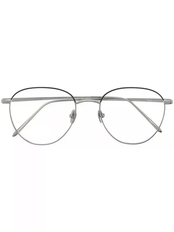 Linda Farrow Round-frame Metallic Glasses - Silver