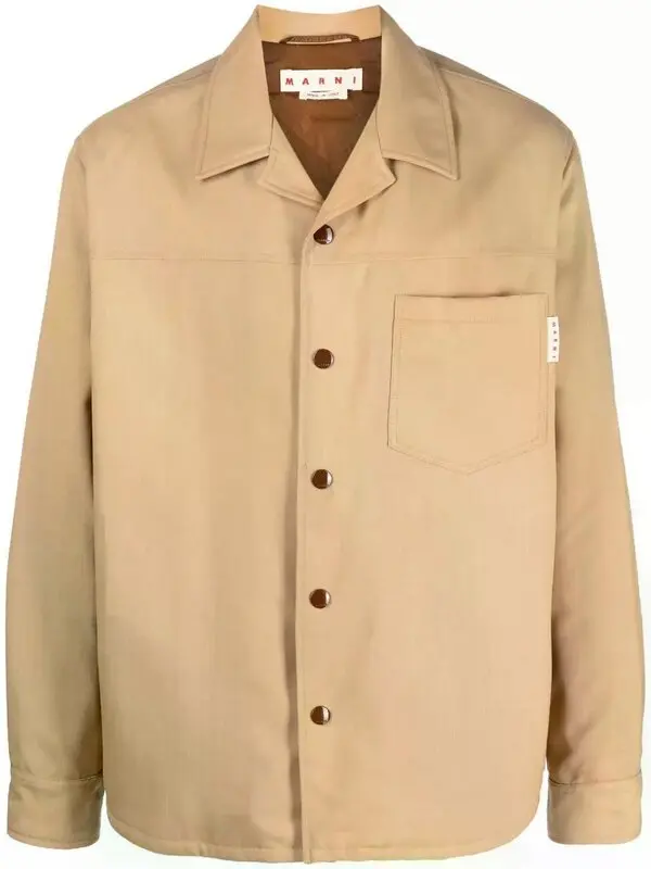 Marni Virgin Wool Shirt Jacket - Neutrals