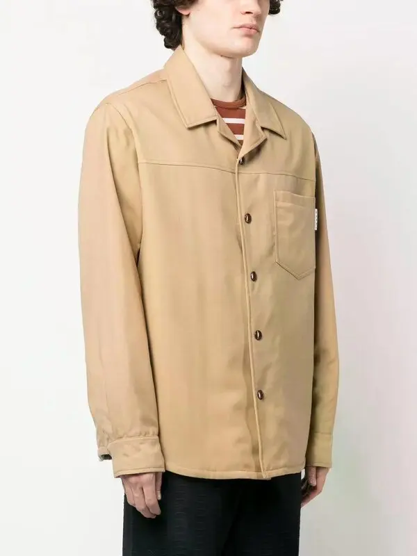 Marni Virgin Wool Shirt Jacket - Neutrals