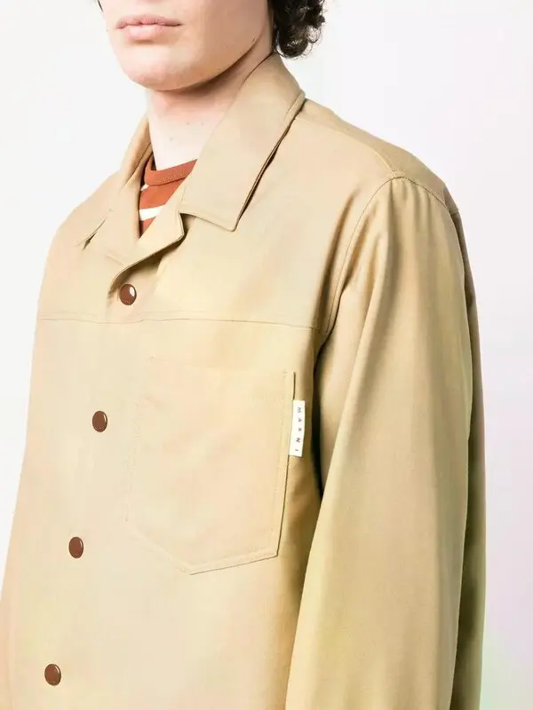Marni Virgin Wool Shirt Jacket - Neutrals