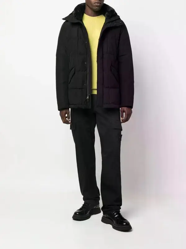 Woolrich Hooded Feather Down Coat - Black