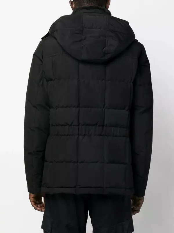 Woolrich Hooded Feather Down Coat - Black