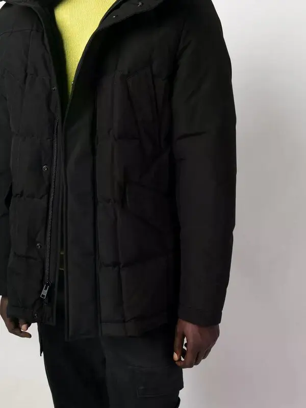 Woolrich Hooded Feather Down Coat - Black