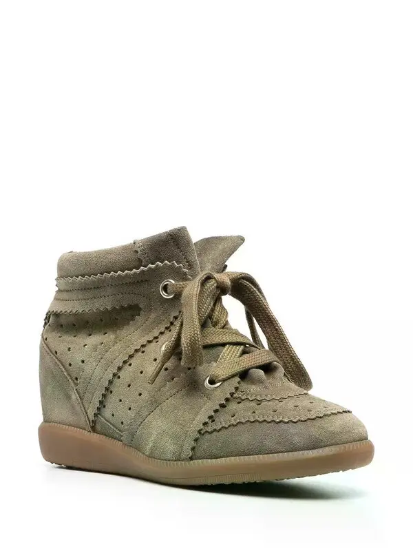 Isabel Marant Étoile Bobby Wedge Sneakers - Green
