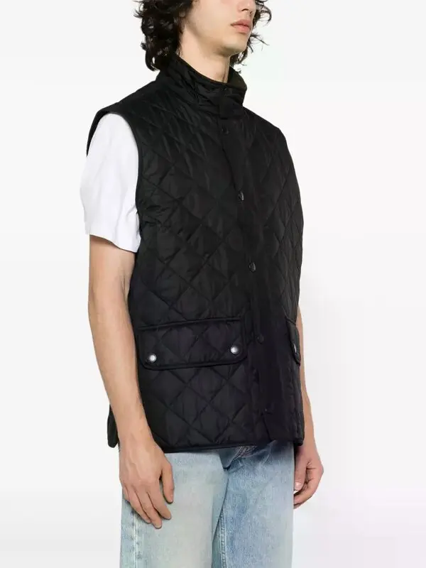 Barbour Diamond-quilted Logo-embroidered Gilet - Black
