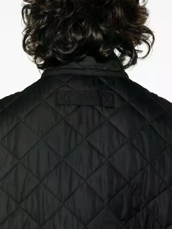 Barbour Diamond-quilted Logo-embroidered Gilet - Black