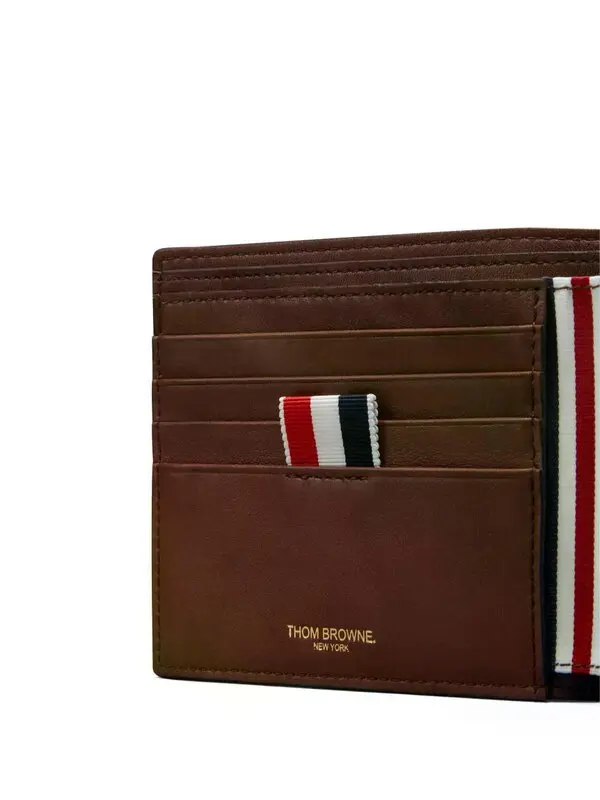 Thom Browne Bi-fold Leather Wallet - Brown
