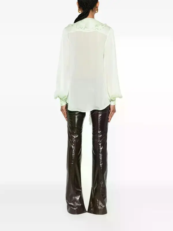 Victoria Beckham Semi-sheer Ruffled Blouse