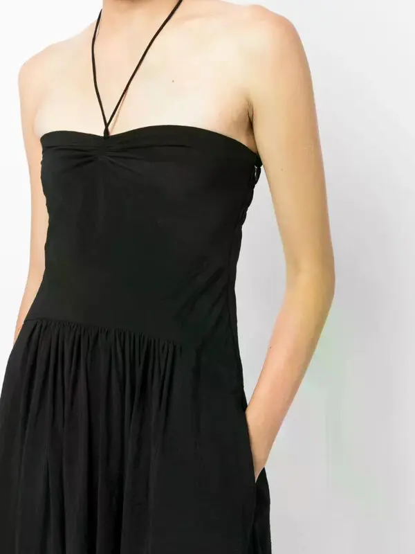 Vince Halterneck Pleated Dress
