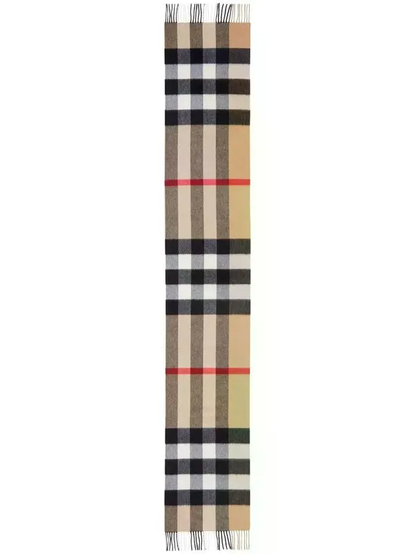 Burberry Checked Cashmere Scarf - Neutrals