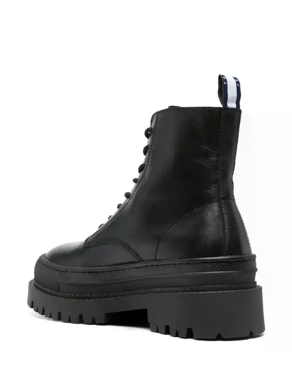 Tommy Hilfiger Foxing Leather Lace-up Boots