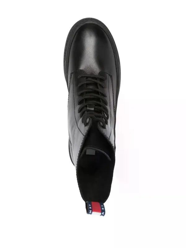 Tommy Hilfiger Foxing Leather Lace-up Boots