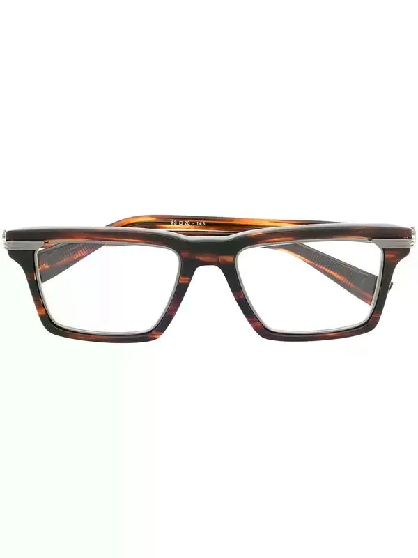 Balmain Square-frame Glasses - Brown