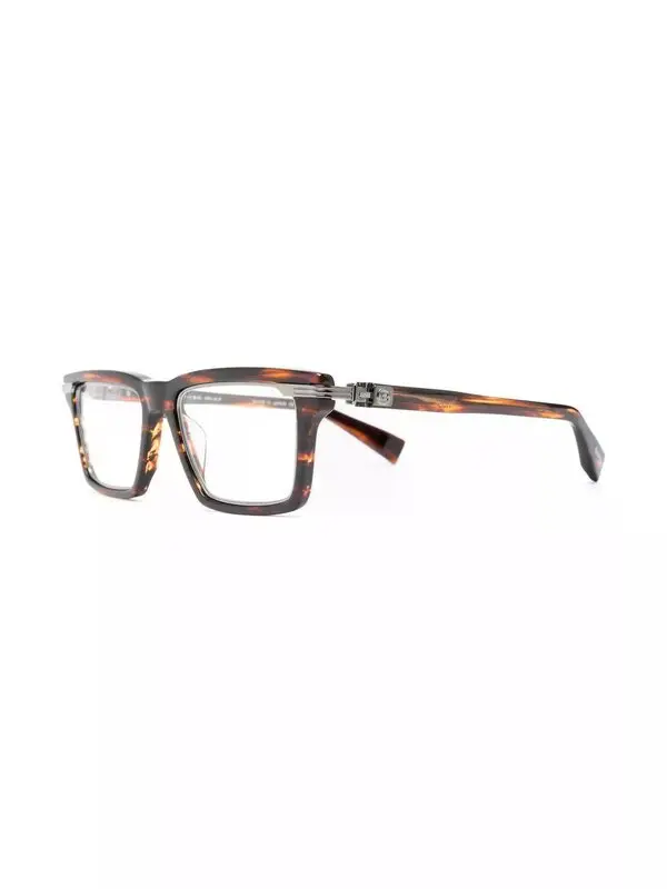 Balmain Square-frame Glasses - Brown
