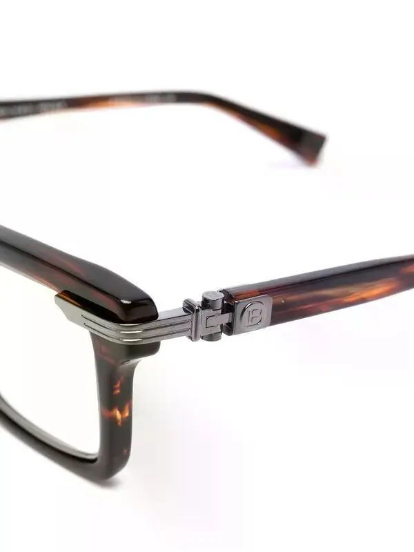 Balmain Square-frame Glasses - Brown