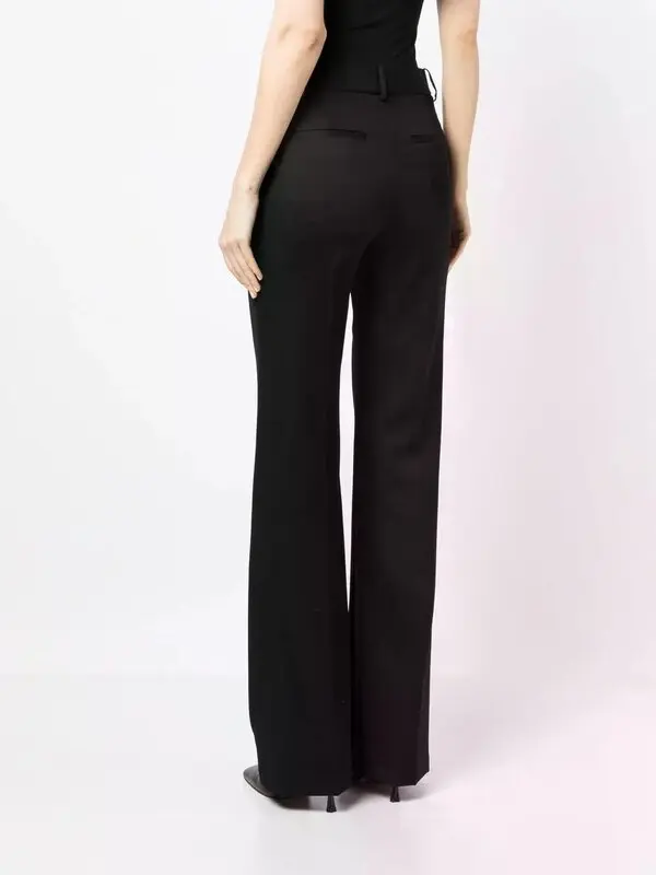 NILI LOTAN Corette Virgin-wool Flared Trousers