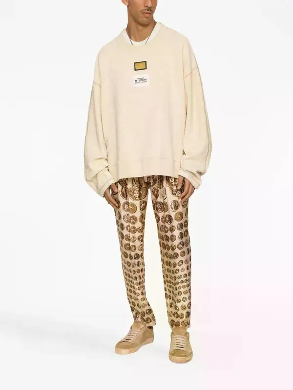 Dolce & Gabbana Logo-patch Textured Sweatshirt