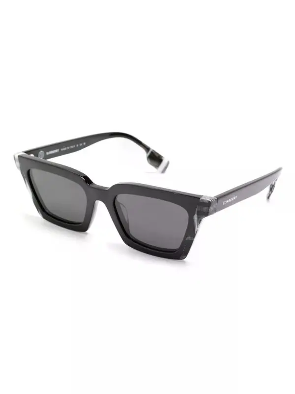 Burberry Engraved-logo Rectangle-frame Sunglasses