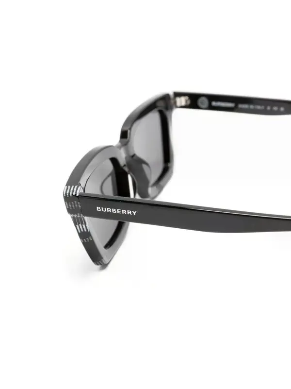Burberry Engraved-logo Rectangle-frame Sunglasses