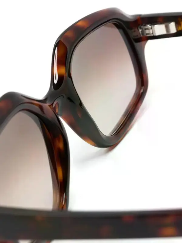 LAPIMA Elisa Geometric-frame Glasses - Brown
