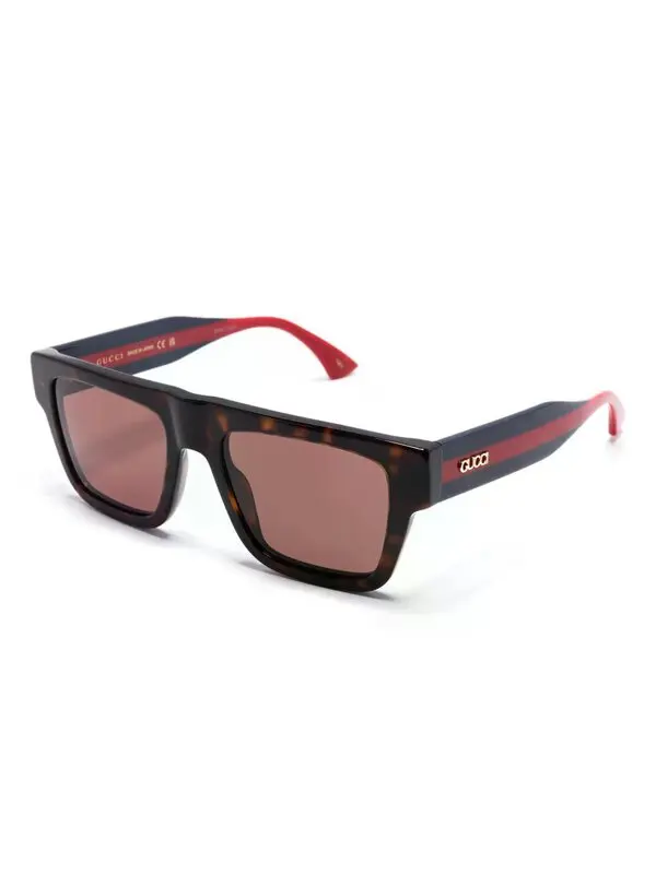 Gucci Square-frame Sunglasses - Brown