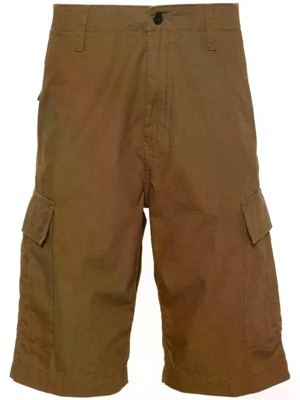 Carhartt Work In Progress Logo-patch Cargo Shorts - Brown