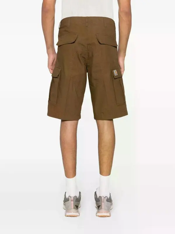 Carhartt Work In Progress Logo-patch Cargo Shorts - Brown