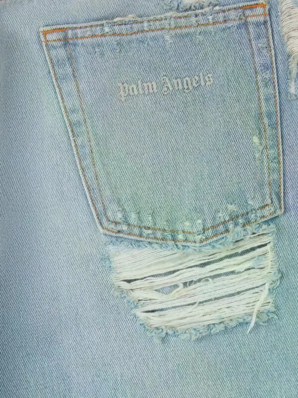 Palm Angels Ripped Straight-leg Jeans