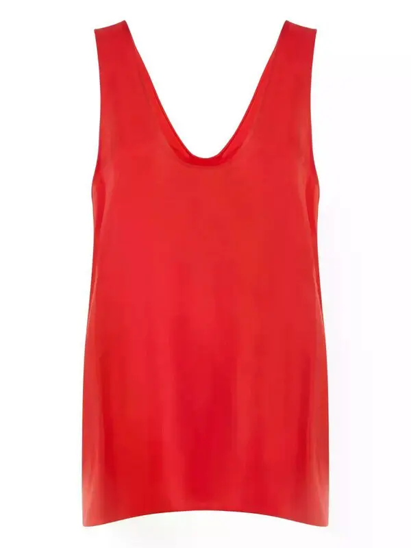 Another Tomorrow Sleeveless V-neck Top