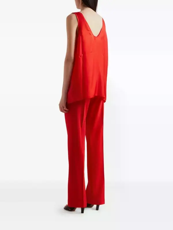Another Tomorrow Sleeveless V-neck Top