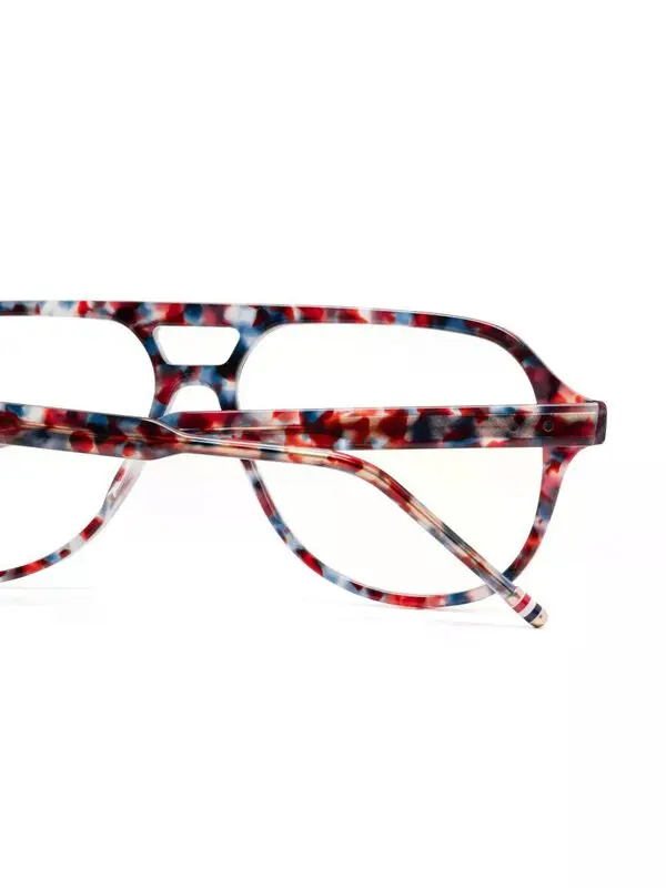 Thom Browne Pilot-frame Glasses - Red
