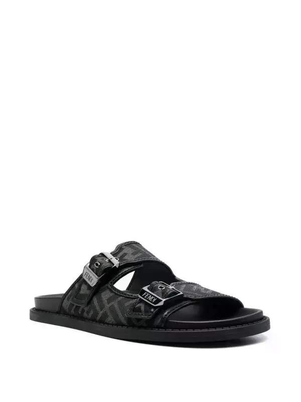 Fendi Ff Jacquard Buckle Sandals