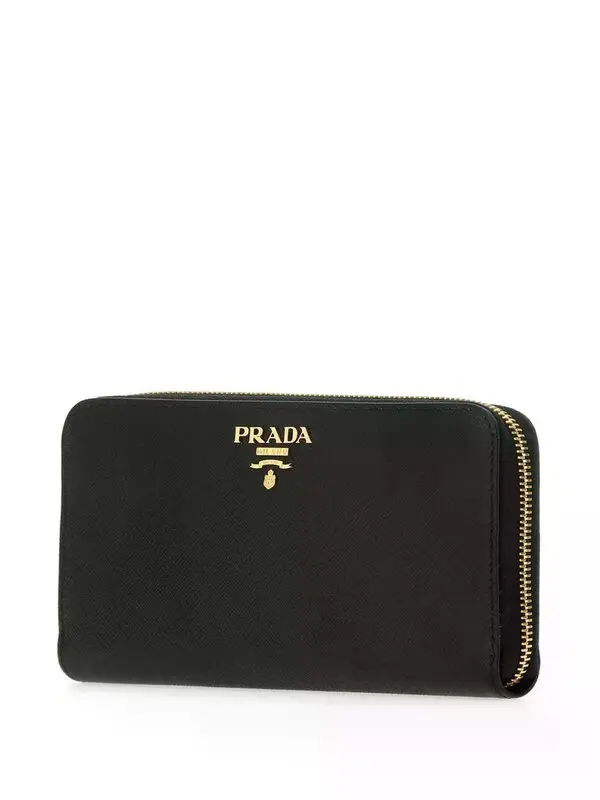 Prada Large Leather Wallet - Black
