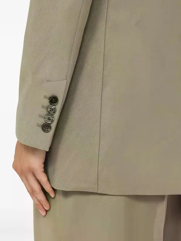AMI Paris Single-breasted Virgin-wool Blazer - Neutrals