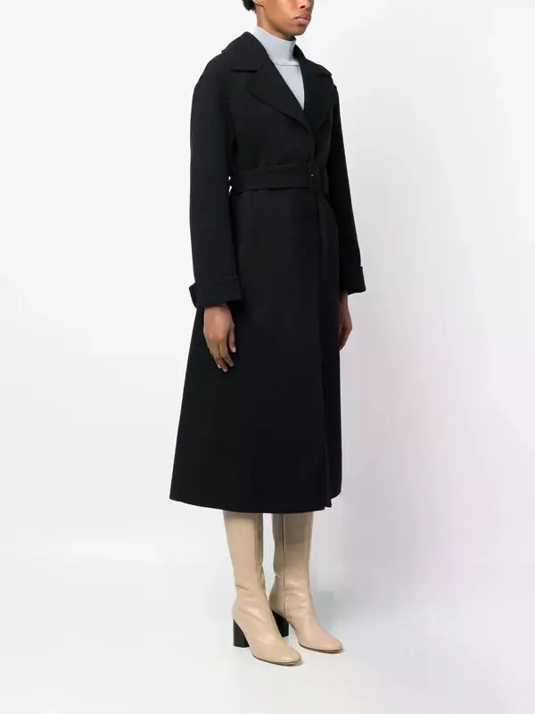 JIL SANDER Long-sleeve Belted Wool Coat