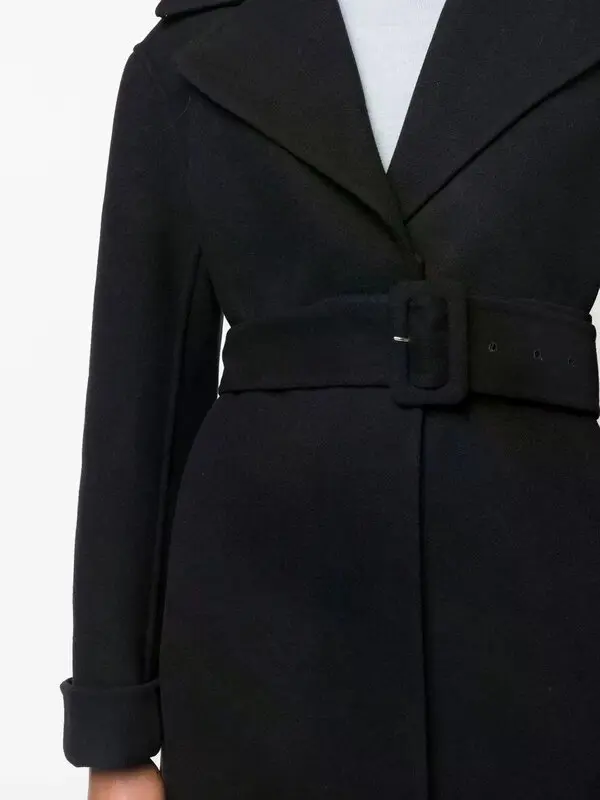 JIL SANDER Long-sleeve Belted Wool Coat