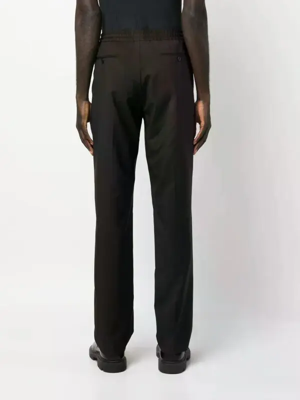 Valentino Garavani Straight-leg Drawstring Trousers - Brown