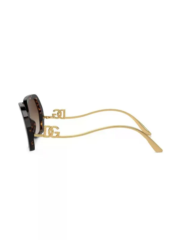 Dolce & Gabbana Crystal Embellished Oversized Sunglasses