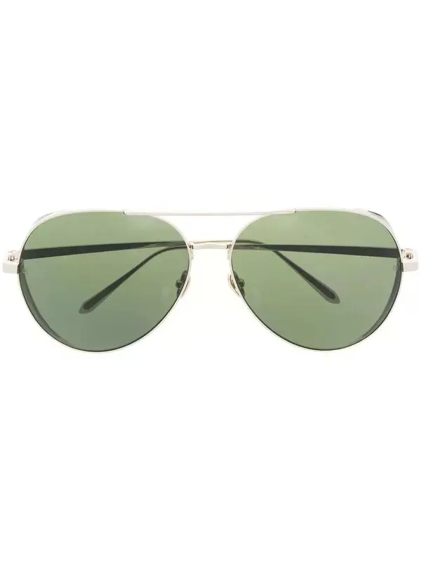 Linda Farrow Pilot-frame Tinted Sunglasses - Silver
