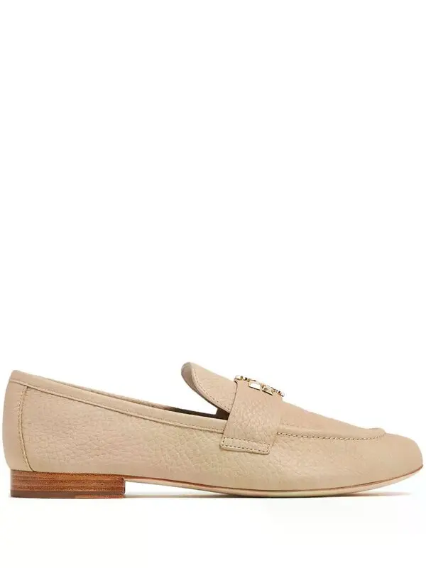 Tory Burch Double T-plaque Leather Loafers