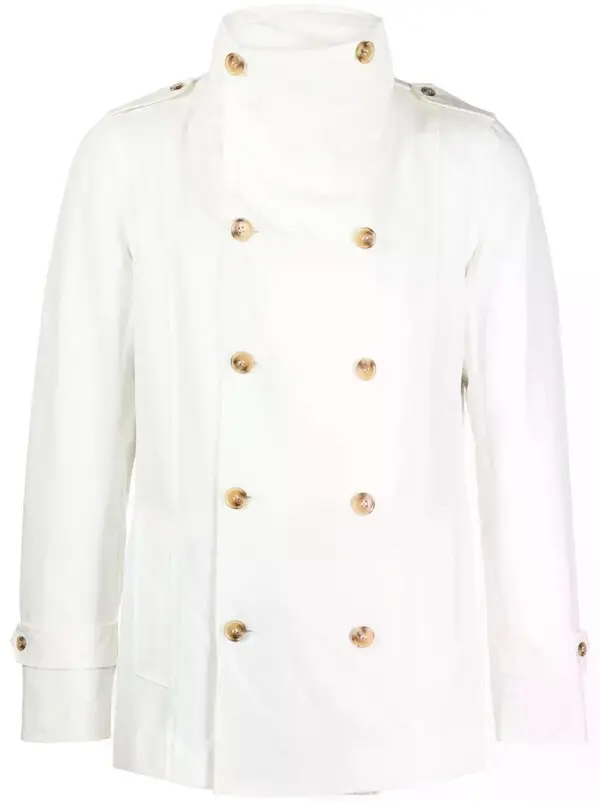 PRIVATE STOCK LABS Claude Stand-up Collar Jacket - White
