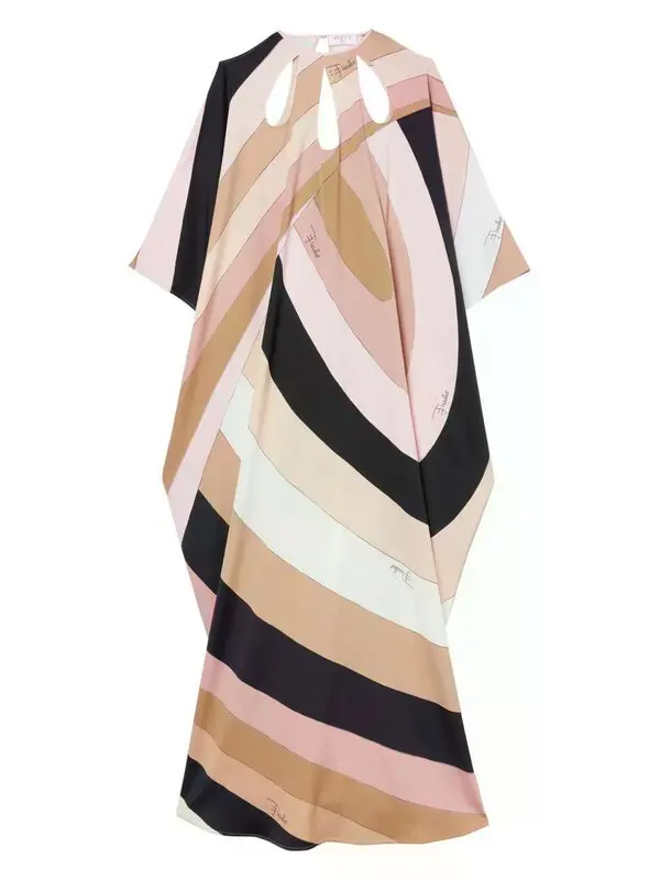 Emilio Pucci Iride-print Kaftan - Black